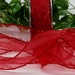 Red Tinsel Edge Organza Ribbon 1 Wide BY THE YARD, Sparkle Ribbon - Etsy
