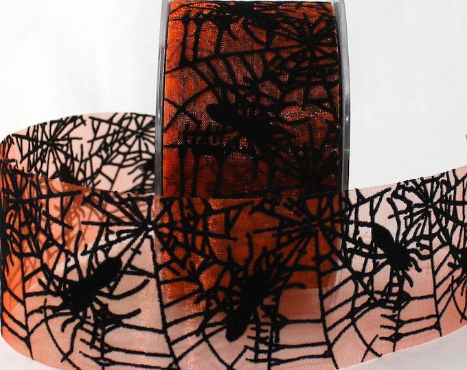 Spider Web Ribbon 2” Wide BY THE YARD - Etsy