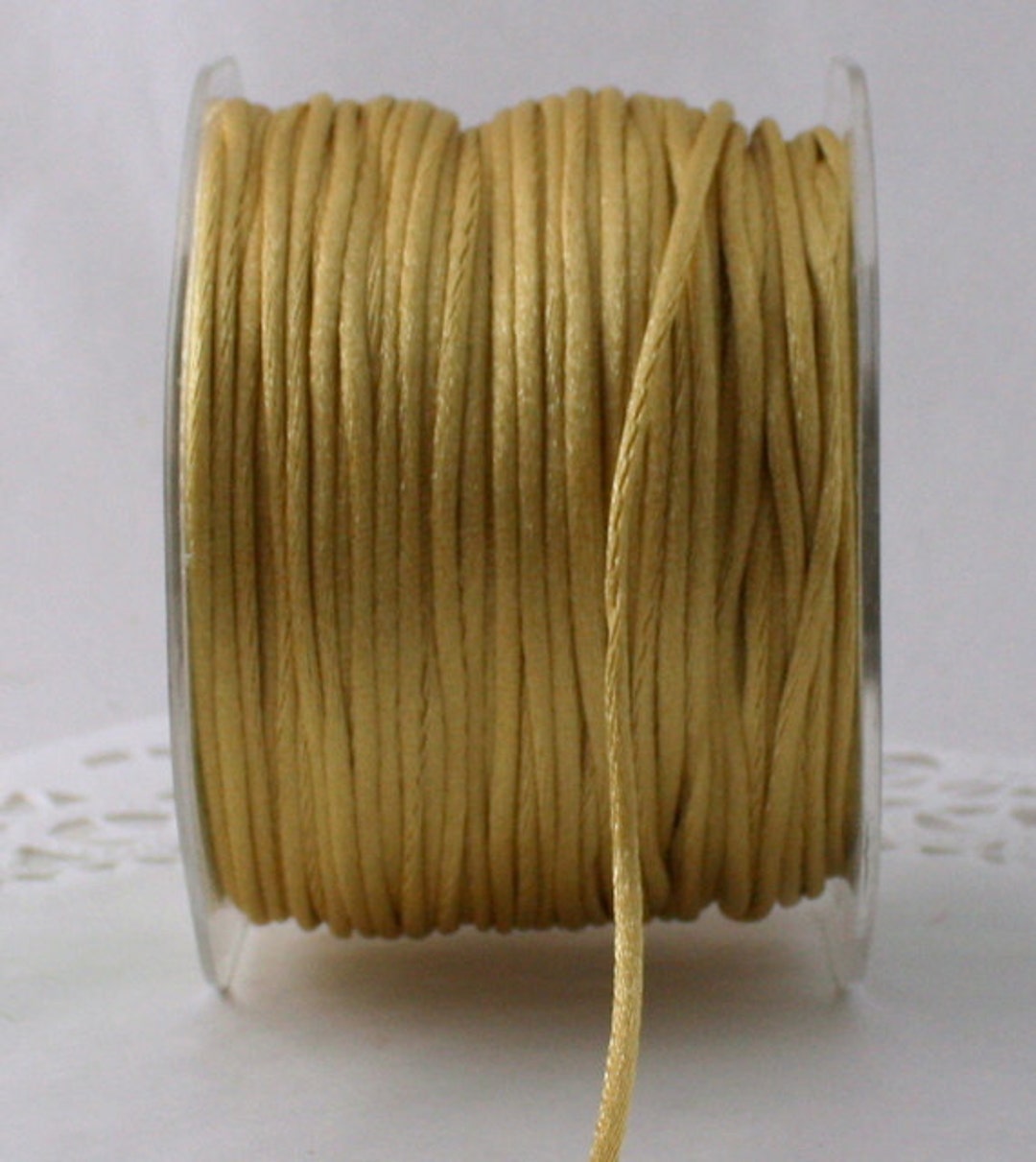 Dusty Gold Satin Necklace Cord String 1/8 Wide by the Yard - Etsy