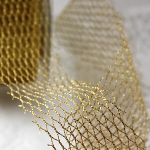Gold Net Ribbon 3” Wide BY THE YARD, Gold Mesh Ribbon - Etsy