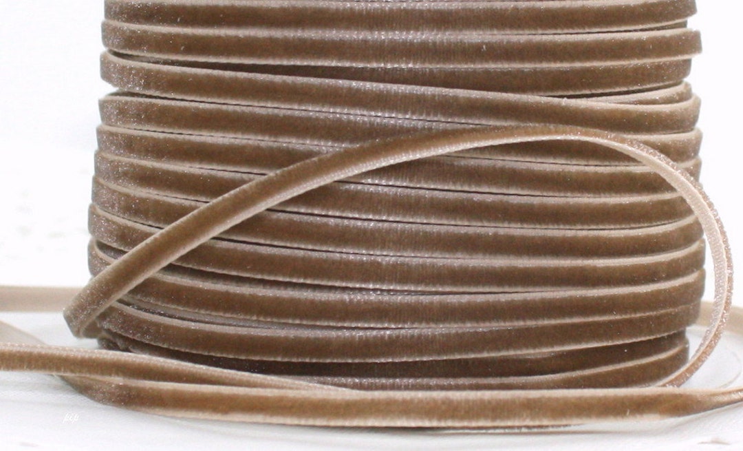Sand Brown Velvet Ribbon 1/8" Wide by the Yard - Etsy