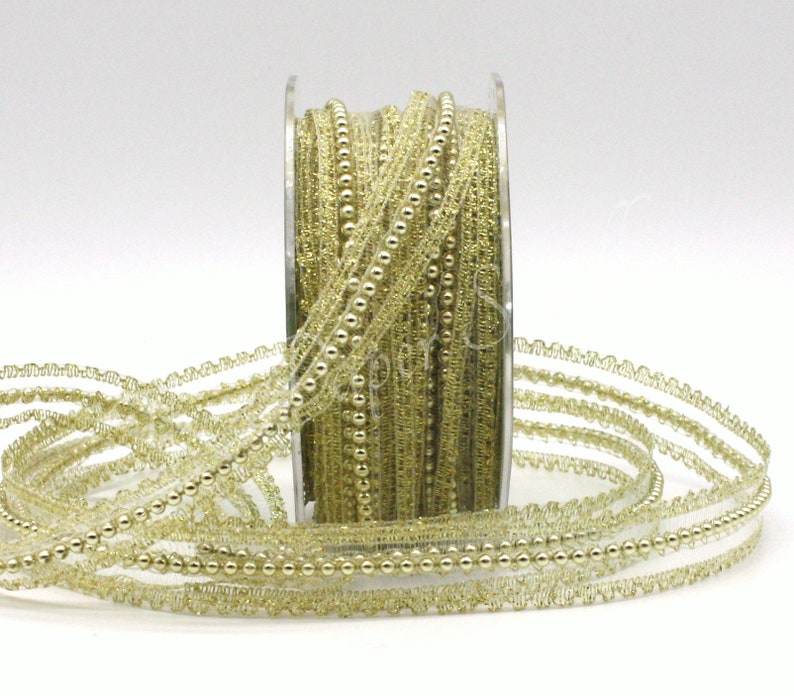 Gold Pearl Lace Ribbon 5/8 Wide by the Yard - Etsy Australia