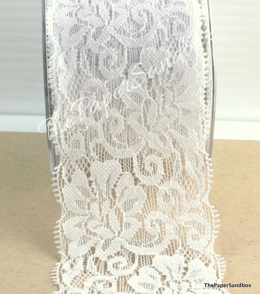 White Stretch Lace Ribbon 2.5” Wide by the Yard - Etsy