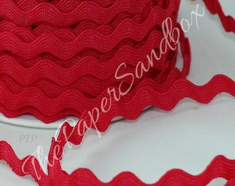 Red Ric Rac Trim 1/2 wide by the yard Red Rick Rack | Etsy