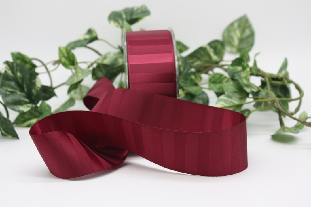 Burgundy Satin Ribbon 1.5" Wide BY THE YARD - Etsy