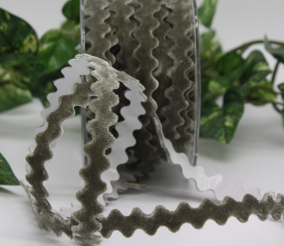 Gray Velvet Stick on Ribbon 3/8" Wide BY THE YARD, Adhesive Ribbon - Etsy
