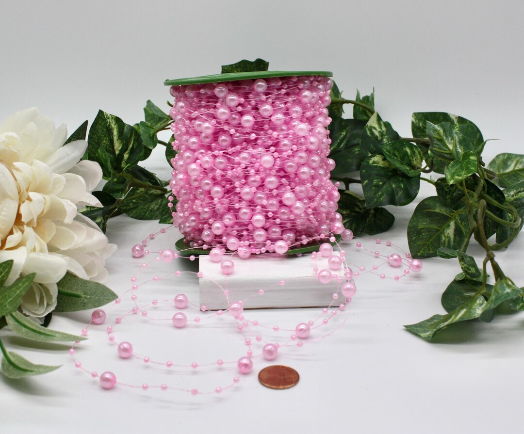Pink Bead Garland, Pink String Beads BY THE YARD - Etsy