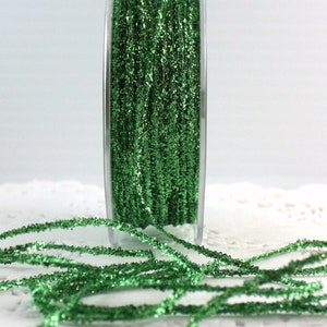 Leaf Green Glitter String 1/8” BY THE YARD - Etsy