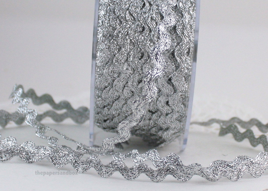Silver Ric Rac Trim: Sparkly Embellishment, 1/4" Wide - Etsy