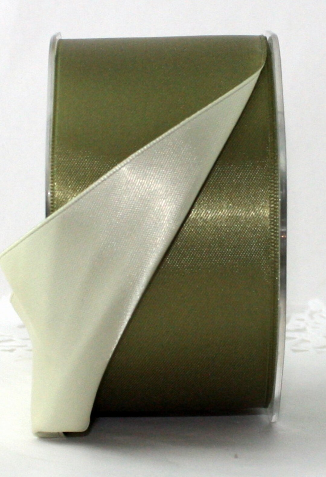 Olive Green Satin Ribbon 2 Wide BY THE YARD, Double Faced Satin - Etsy