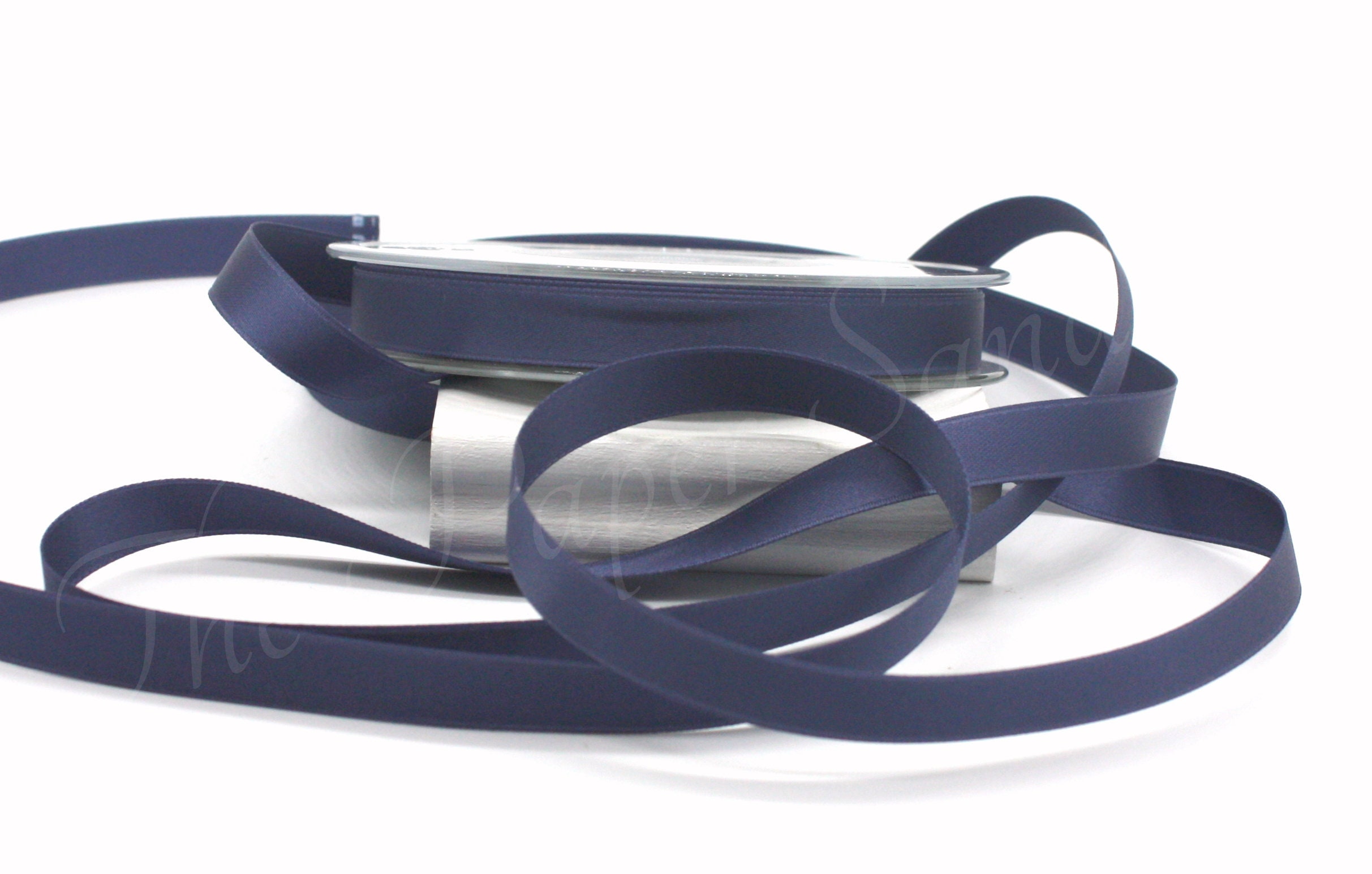 Slate Blue Satin Ribbon 3/8 wide by the yard Pantone | Etsy