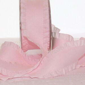 Pink Ruffle Ribbon 1.5” Wide BY THE YARD, Faux Suede - Etsy
