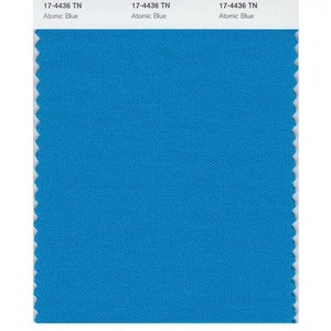 Atomic Blue Silk Ribbon 1/4 Wide by the Yard, Pantone Atomic Blue - Etsy