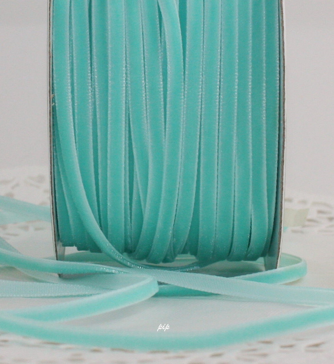 Robin Egg Blue Velvet 1/8 BY THE YARD Narrow Velvet - Etsy