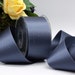 Slate Blue Satin Ribbon 1/4 Wide BY THE YARD, Double Faced Steel Bue ...
