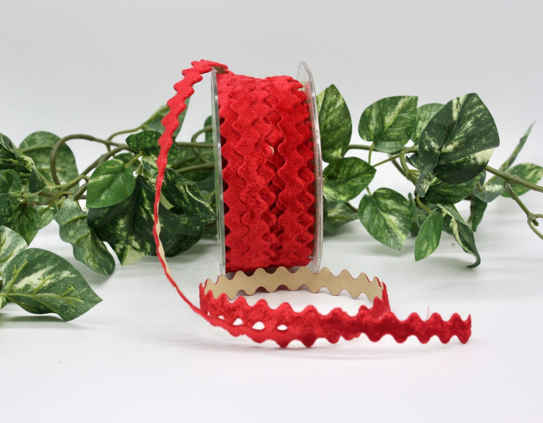 Red Velvet Stick on Ribbon 3/8" Wide BY THE YARD, Adhesive Ribbon - Etsy