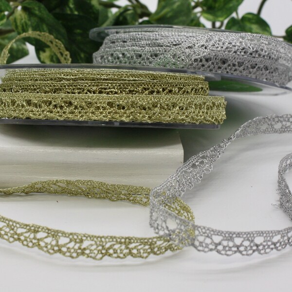 Silver Metallic Lace - Etsy