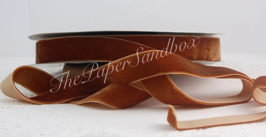 Burnt Orange Velvet Ribbon 3/4 Wide BY THE YARD Pantone - Etsy