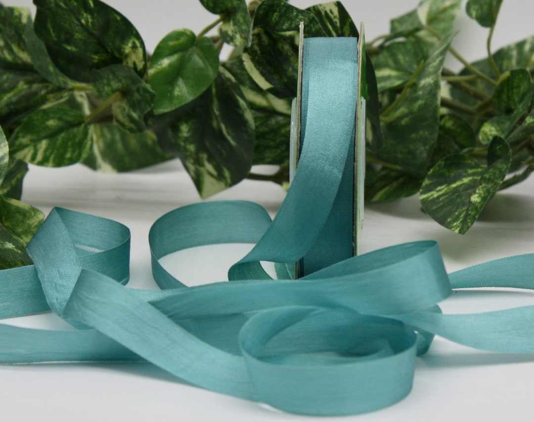 Teal Silk Ribbon 1/2" Wide BY THE YARD - Etsy