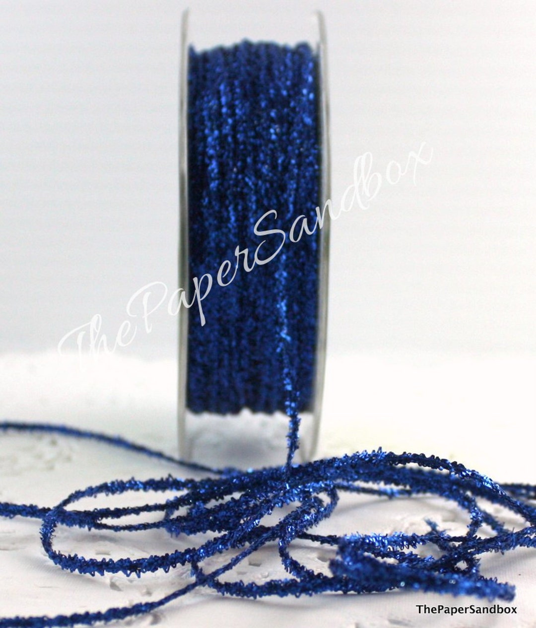 Blue Glitter String 1/8” Wide by the Yard, Pantone Classic Blue ...