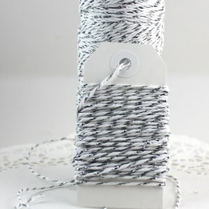 Silver and White Twine 10 Yards 2mm Twine - Etsy