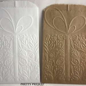 20 Christmas Embossed Bags Choice of Size/pattern - Etsy