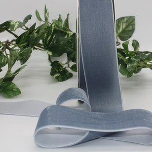 Dusty Blue Velvet Ribbon 3/4 - 1.5" Wide BY THE YARD - Etsy