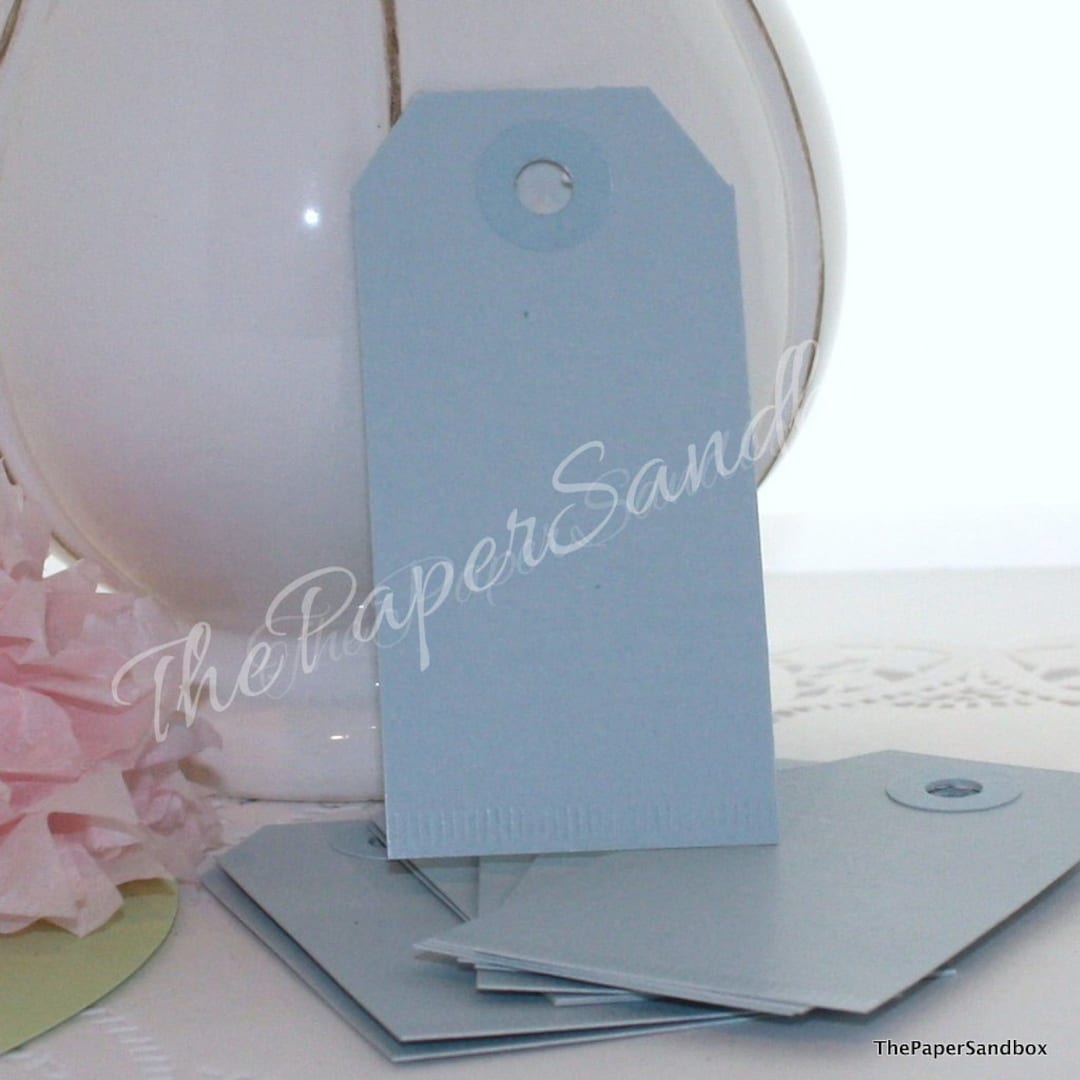 Blank Light Blue Paper Tags 3 1/4 X 1 5/8 - Etsy