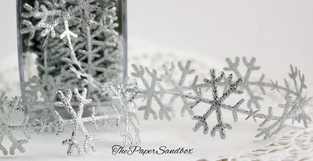 Silver Snowflake Ribbon Trim 1” Wide BY THE YARD - Etsy