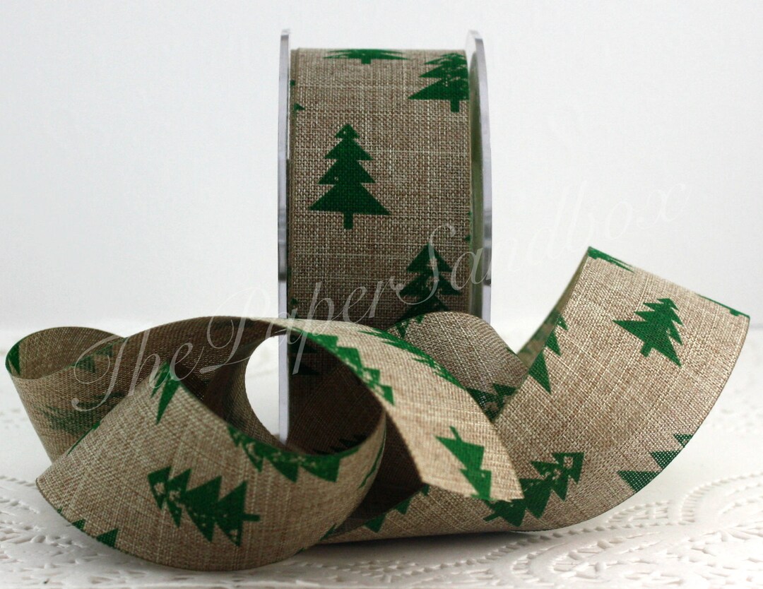 Christmas Pine Tree Ribbon 1.5 Wide BY THE YARD - Etsy