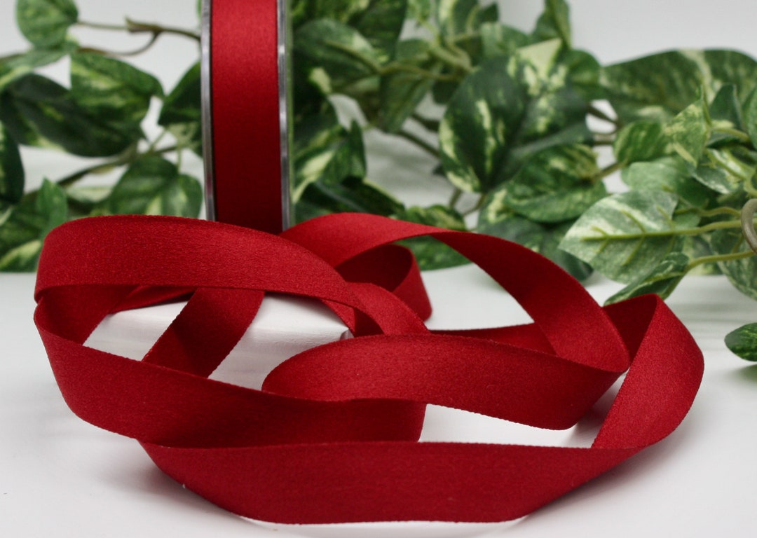 Red Faux Suede Ribbon 5/8 Wide BY THE YARD Double Faced - Etsy