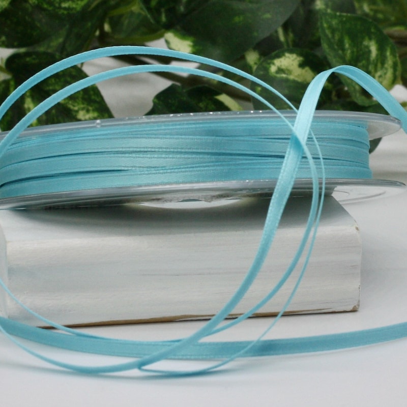 Aqua Satin Ribbon - Etsy
