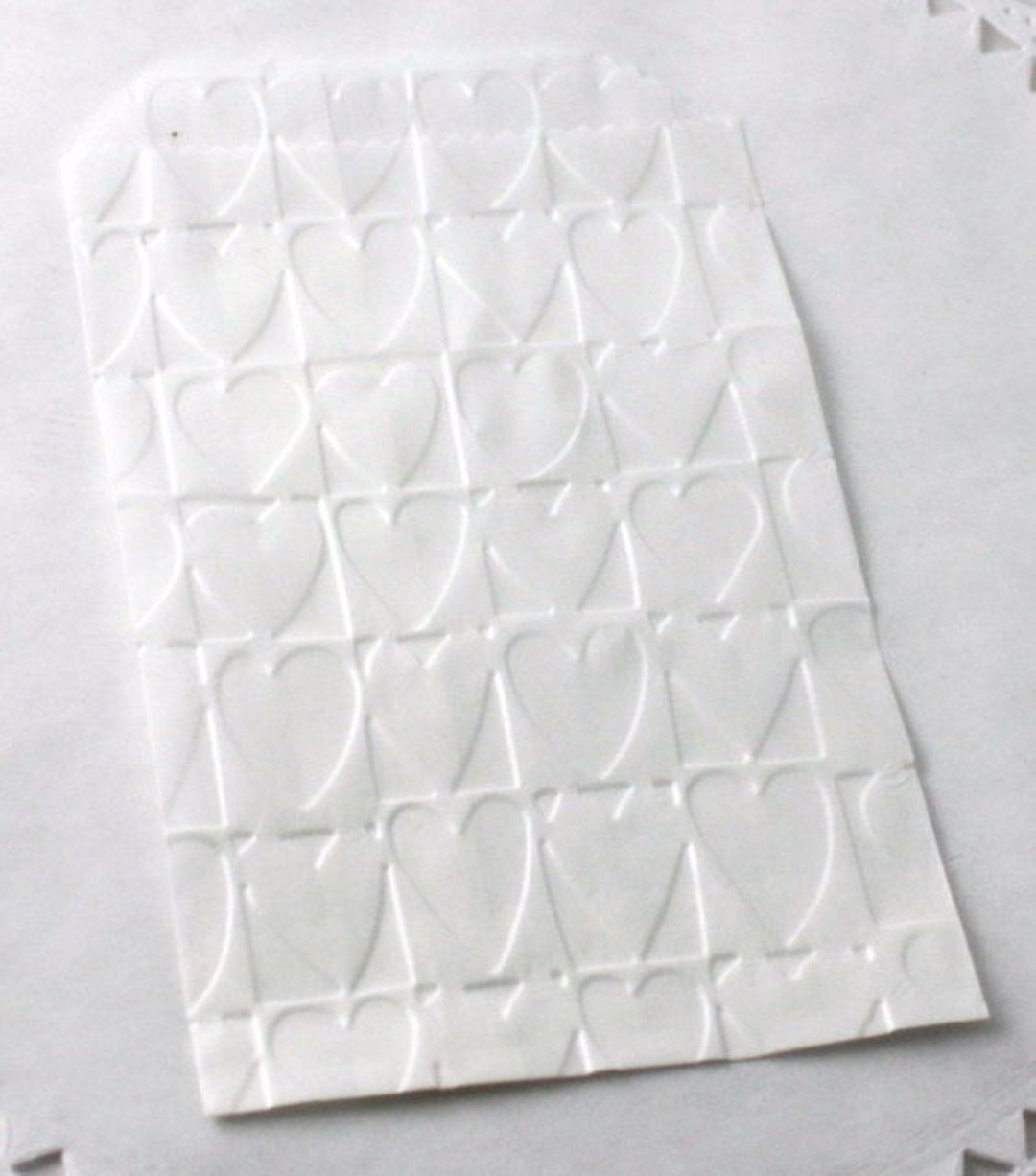 20 Heart Embossed Paper Gift Bags Choose Size/style - Etsy