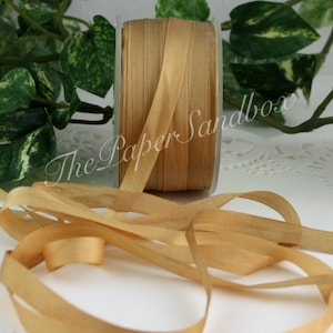 Pale Gold Silk Ribbon 1.25 Wide BY THE YARD, Pantone Pale Gold - Etsy