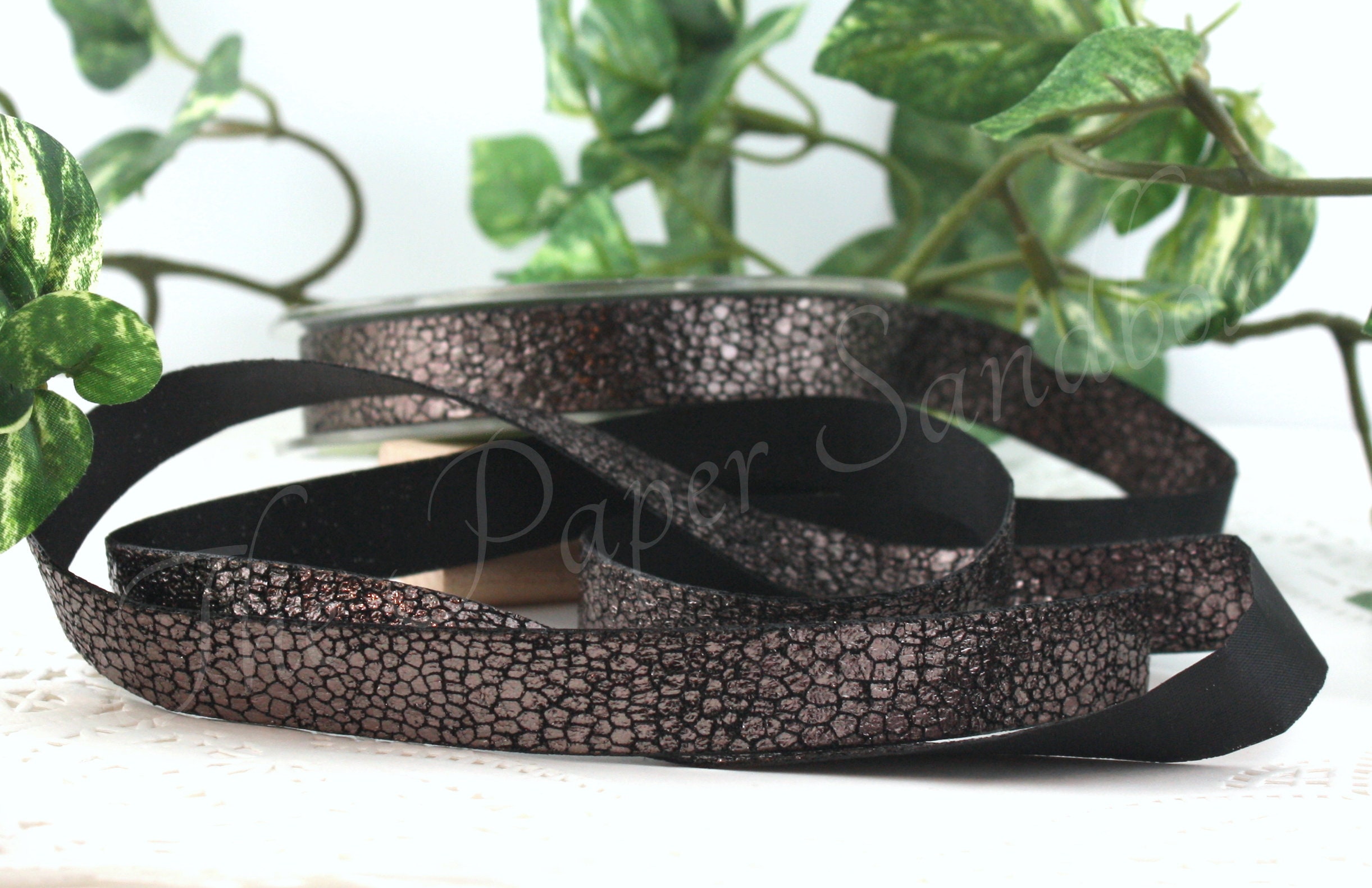 Rose Gold Snake Skin Ribbon 1.5 Wide BY THE YARD Rose Gold | Etsy