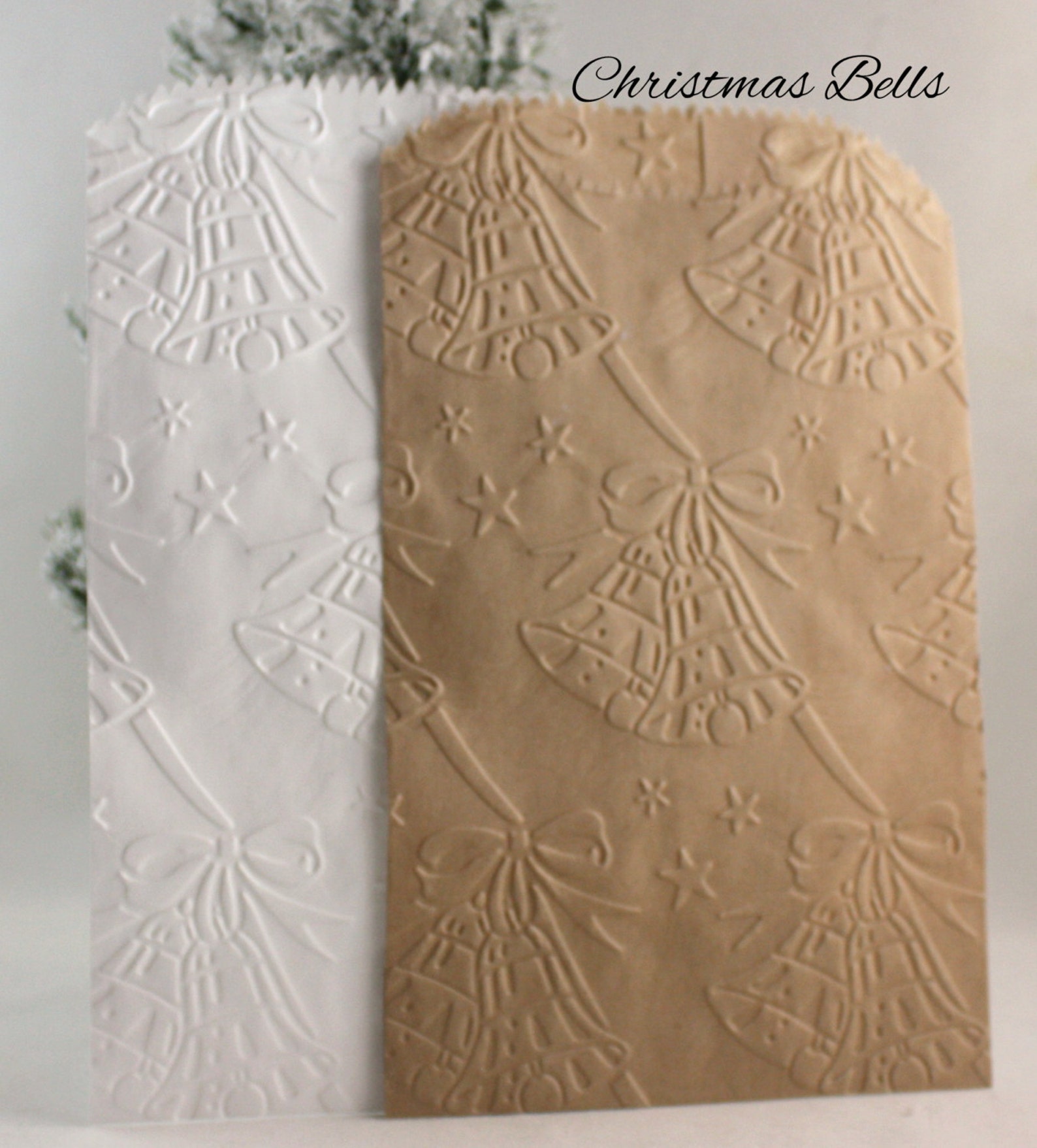 20 Holly Embossed Paper Bags Choice of Color/size - Etsy