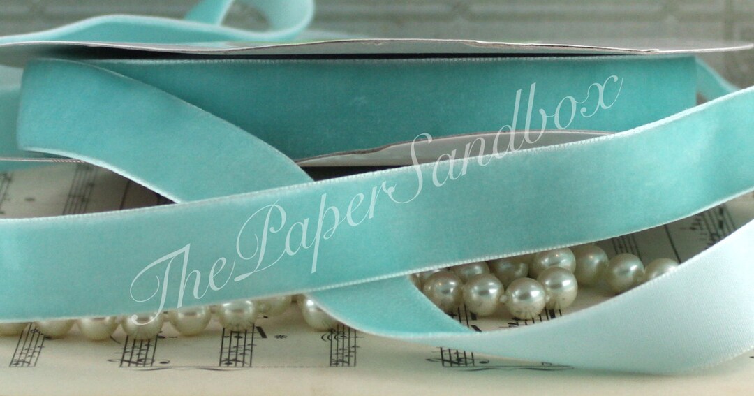 Robin Egg Blue Velvet Ribbon 3/4” Wide BY THE YARD - Etsy