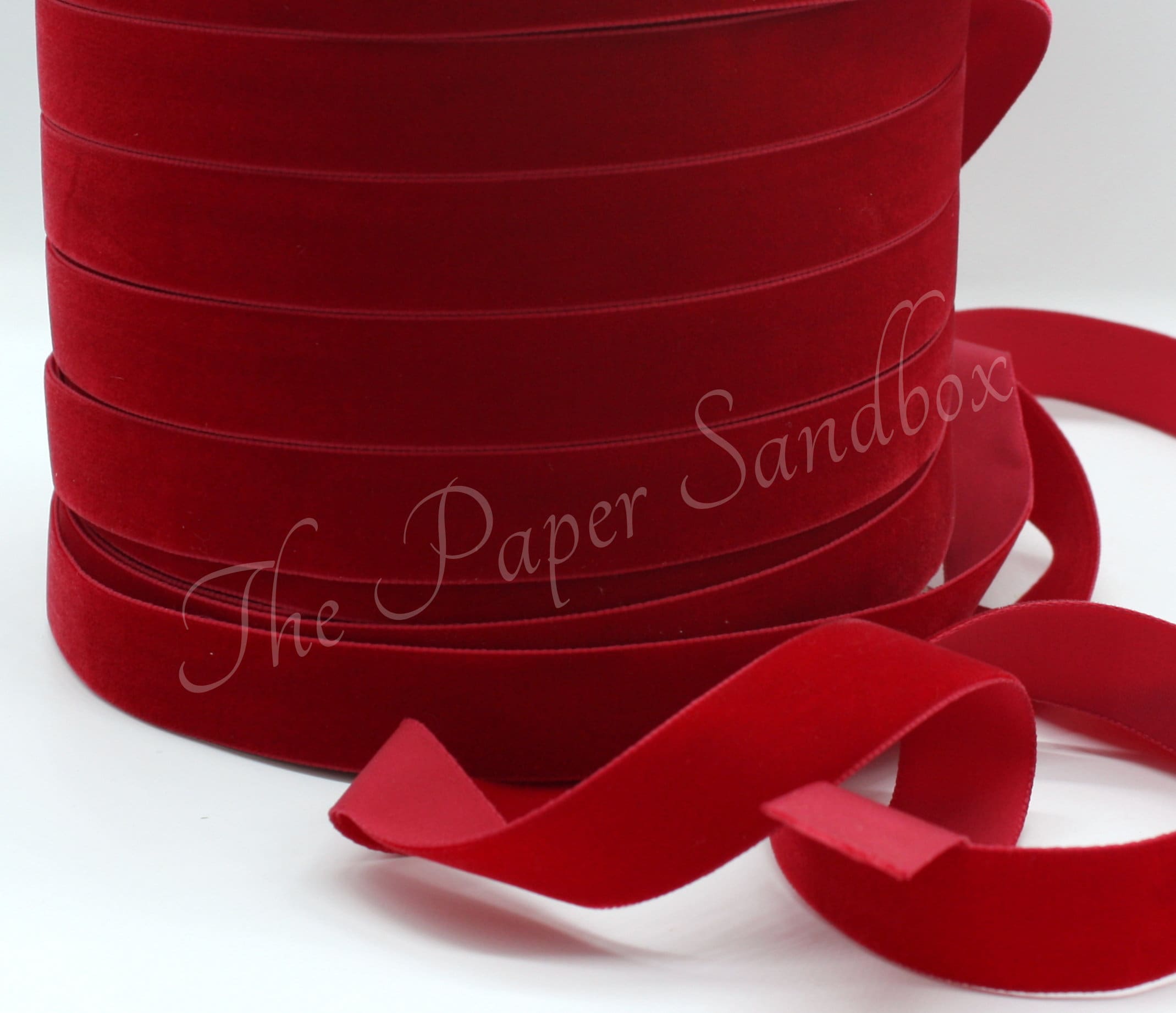 Scarlet Red Velvet Ribbon 7/8 Wide BY THE YARD Scarlet | Etsy