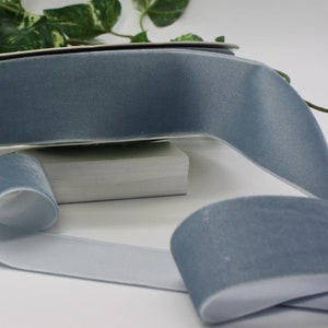 Dusty Blue Velvet Ribbon 3/4 - 1.5" Wide BY THE YARD - Etsy