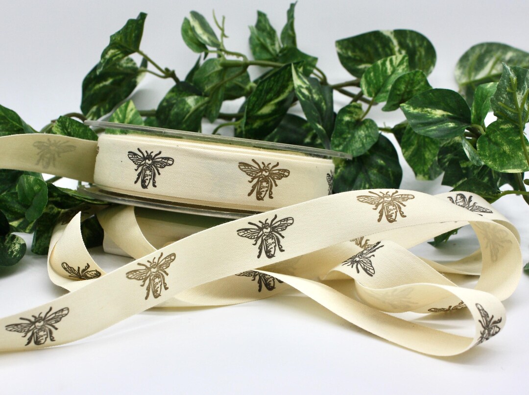 Bee Ribbon, Honey Bee Ribbon 3/4” Wide by the Yard - Etsy