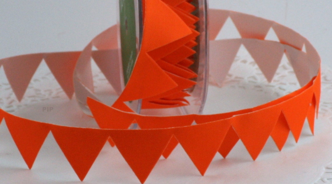 Orange Banner Stick on Ribbon Trim 1 Wide BY THE YARD - Etsy