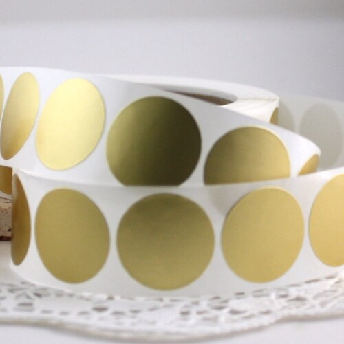Matte Gold Foil Seal Stickers 1 Inch - Etsy