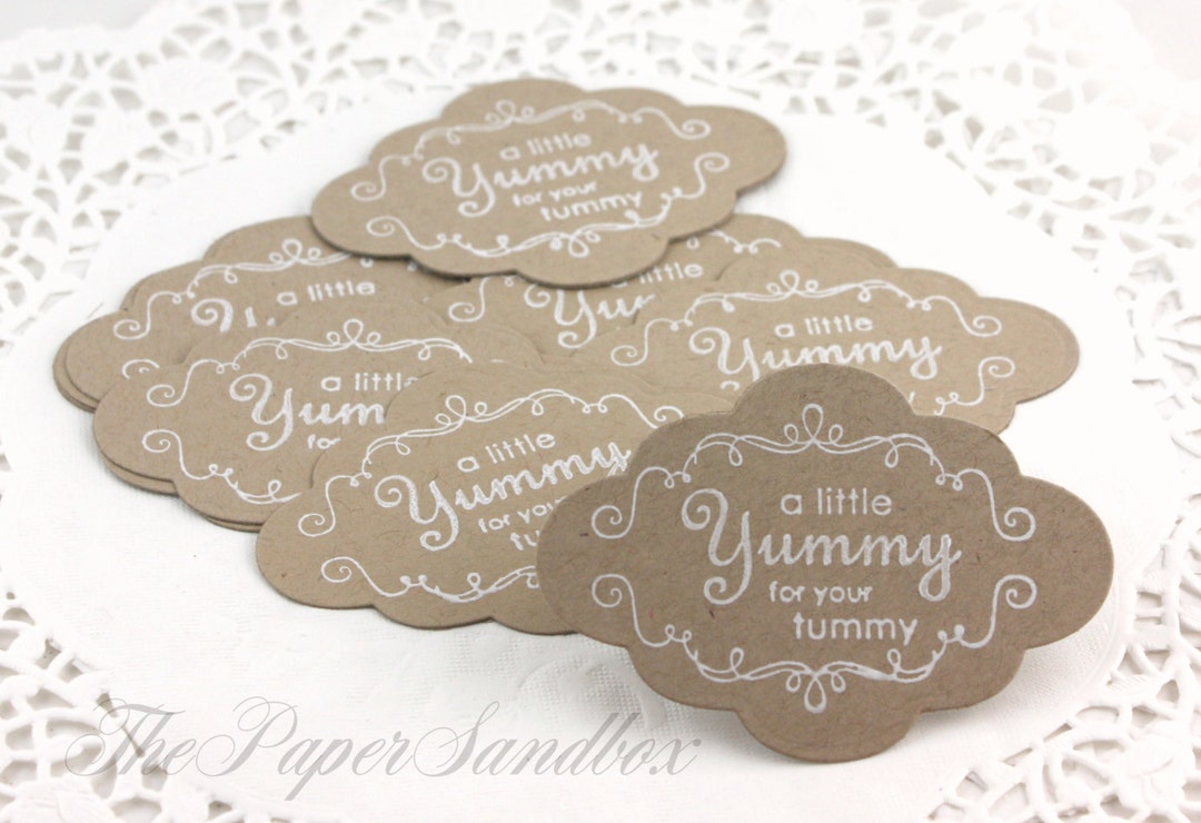 10 Handmade Gift Tags, Bakery Tags, Candy Tags, Cookie Tags, Party ...