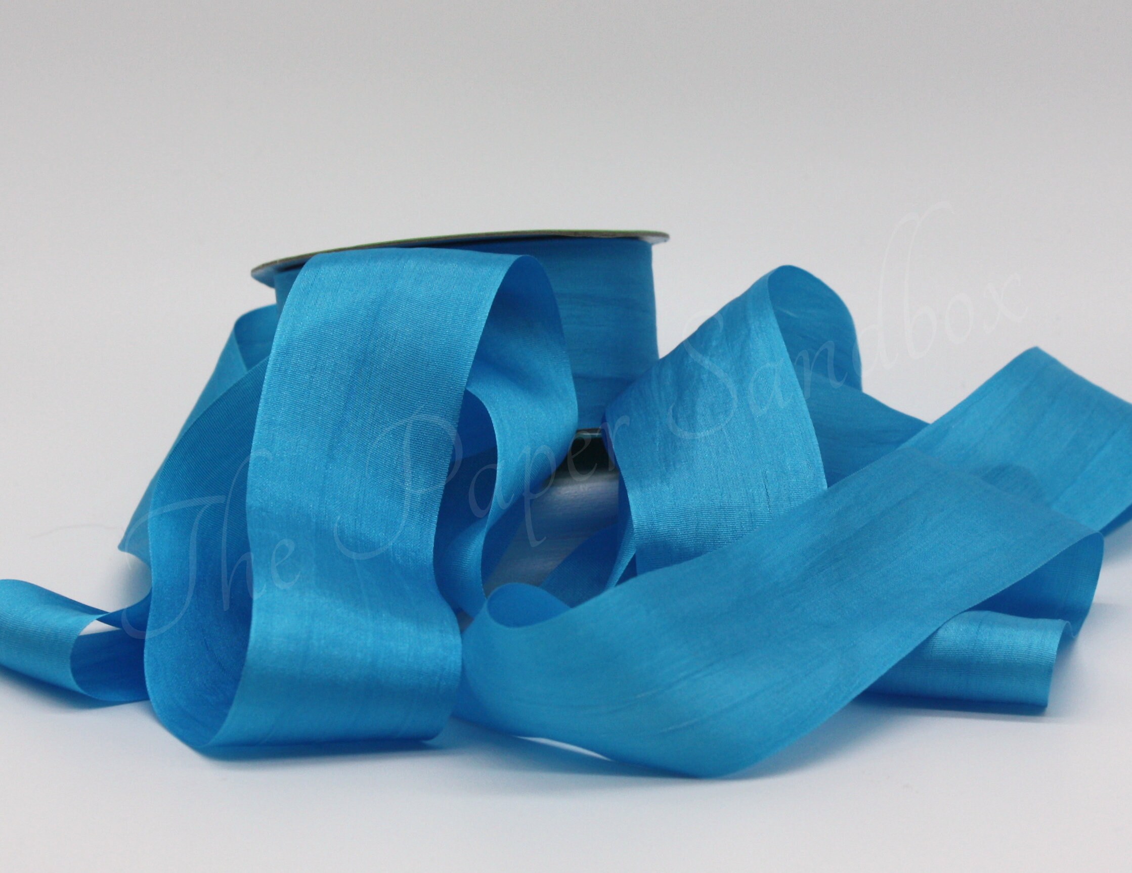 Atomic Blue Silk Ribbon 1/4 wide by the yard Pantone Atomic | Etsy