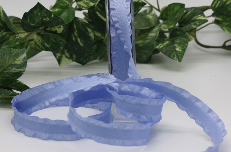 Blue Ruffled Ribbon 5/8 1.5 Wide BY THE YARD | Etsy