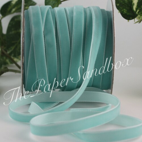 Robin Egg Blue Velvet 1/8 BY THE YARD Narrow Velvet - Etsy