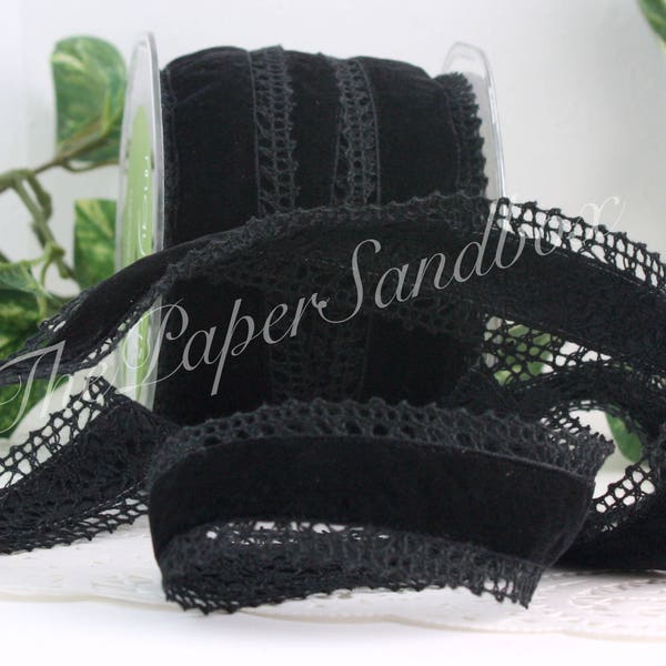 Black Lace Ribbon - Etsy