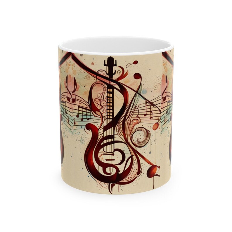 Custom Musical Notes Coffee Mug Design, Violinist Cellist Gift, Musical ...