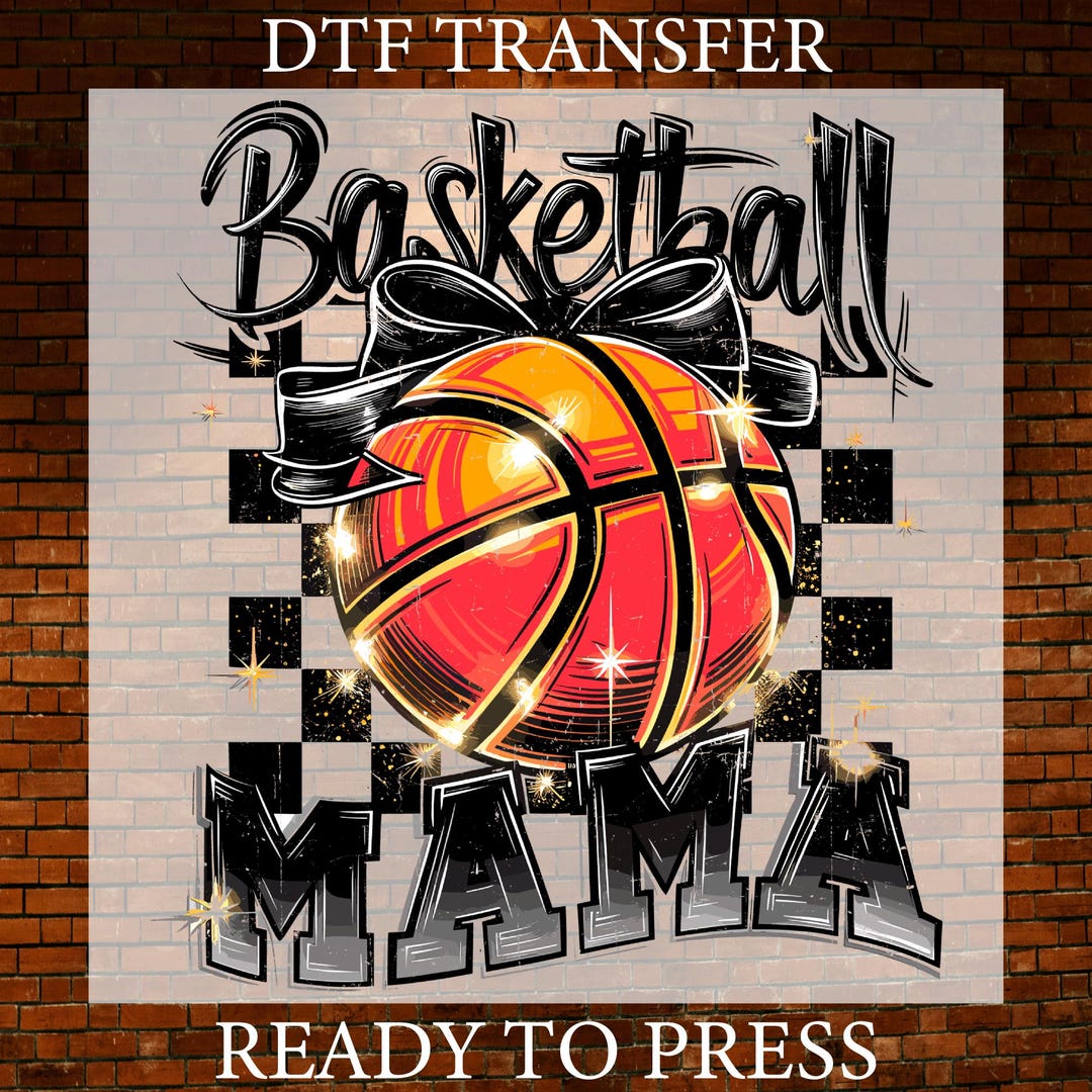 Basketball Mama DTF Transfer: Distressed Sports Mom Design - Etsy