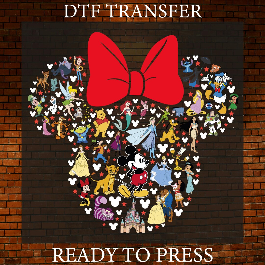 Disney Character Minnie Dtf Transfer, Disney Trip Dtf Print, Family ...